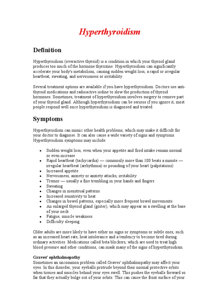 Hyperthyroidism | PDF | Hyperthyroidism | Thyroid