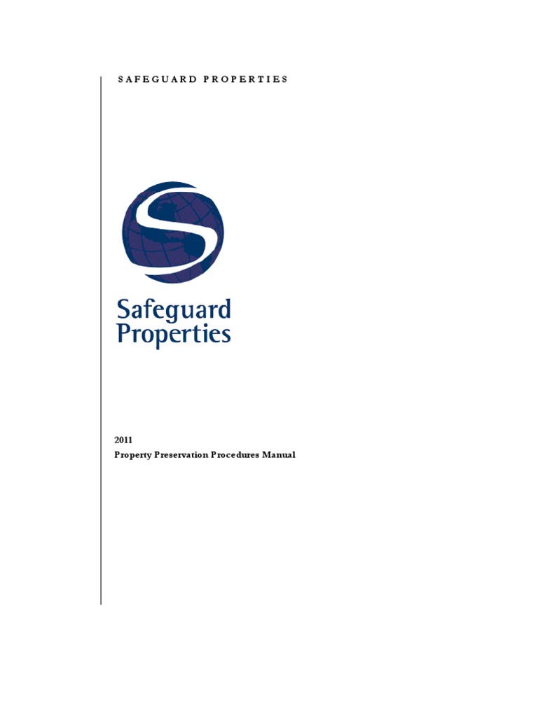 Safeguard Properties Property Preservation Procedures Manual | PDF ...