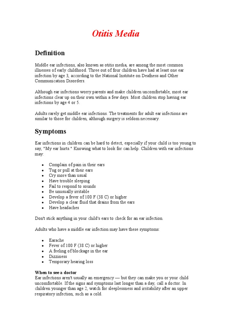 Otitis Media | PDF | Immunology | Health Sciences