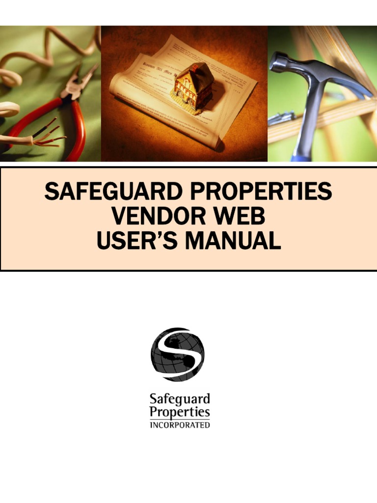 Safeguard Properties Vendor Web User's Manual | PDF | Internet Explorer ...