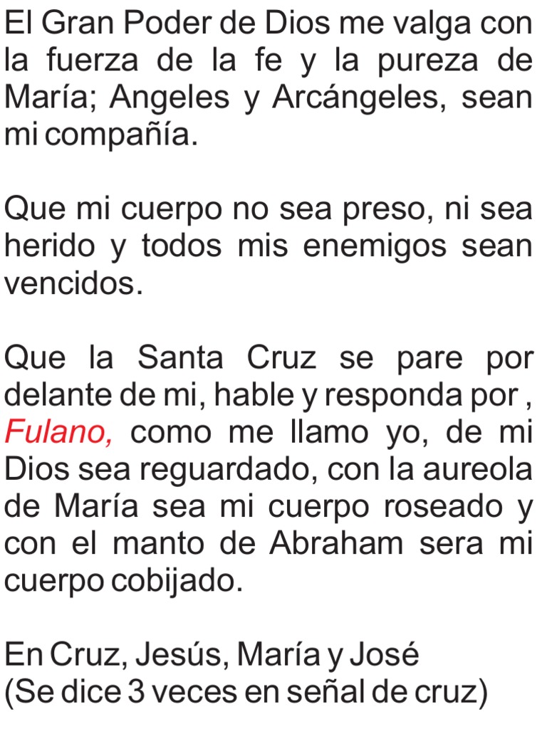 Oracion Al Gran Poder de Dios | PDF