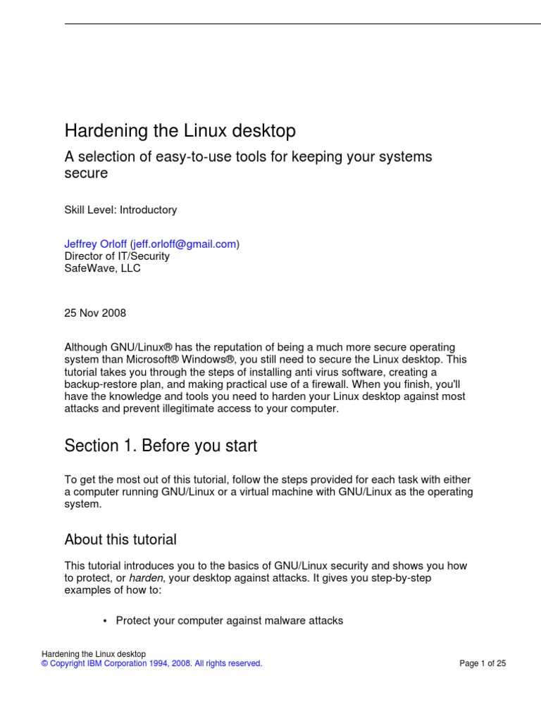 Linux Harden Desktop | PDF