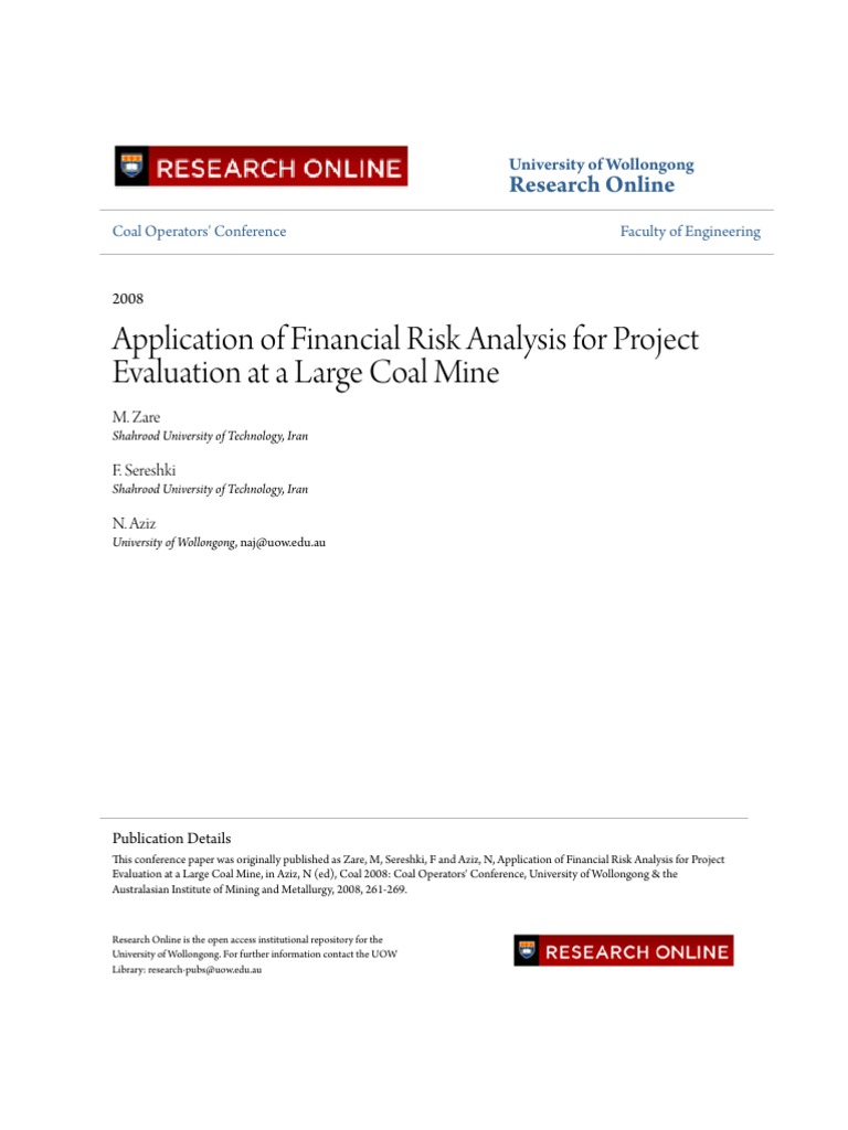 Project Financial Risk Analysis | PDF | Discounted Cash Flow | Net ...