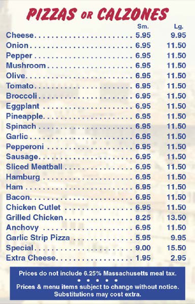 Rutland House of Pizza Menu | PDF | Restaurant And Catering