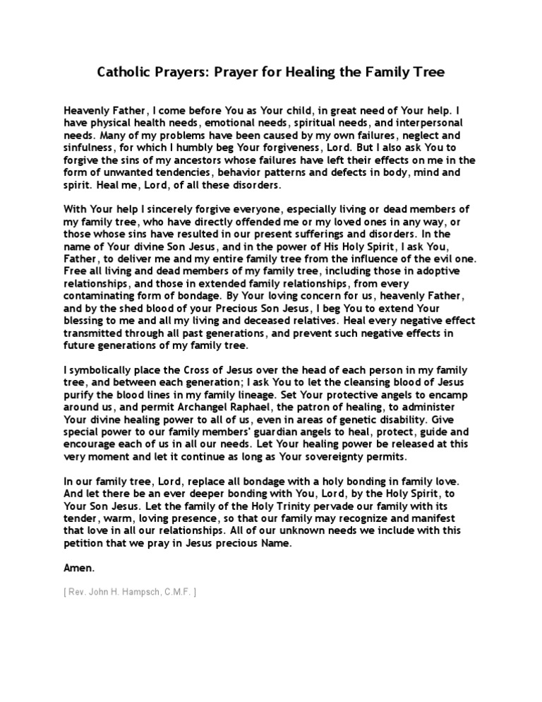 Family Tree | Faith Healing | Prayer