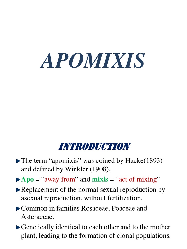 Apomixis | Earth & Life Sciences | Life Sciences