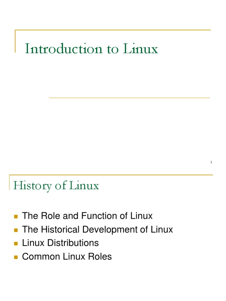 Chapter 1 Introduction To Linux | PDF | Command Line Interface | Linux