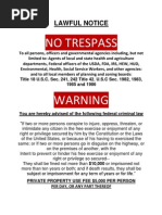 Actual Notice and Trespass Warning | Trespass | Citizenship