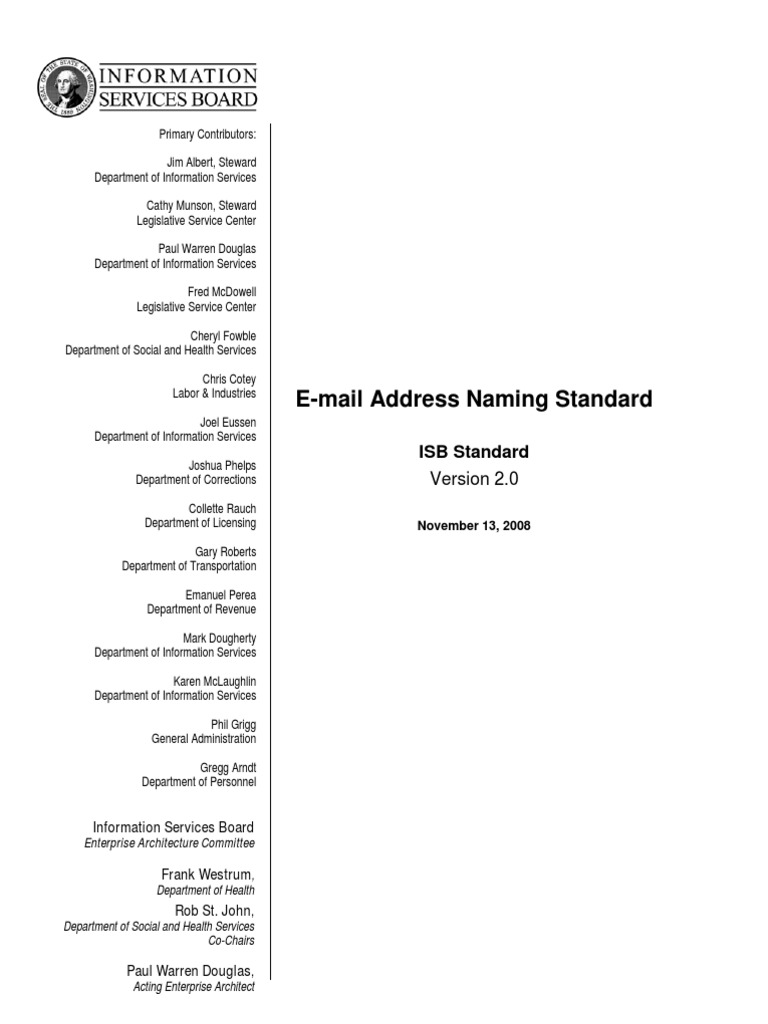 Email Address Naming Convention | Email | Email Address