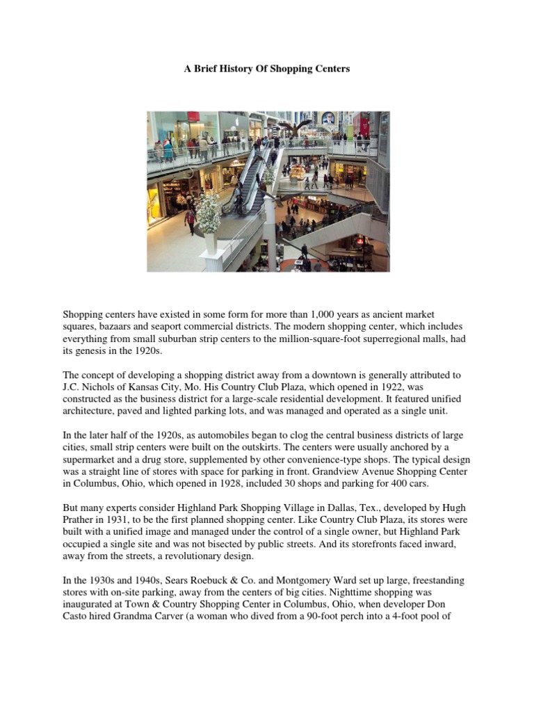 Shopping Center | PDF | Shopping Mall | Retail