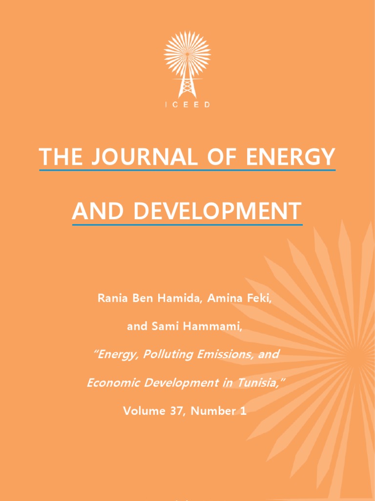 Energy Polluting Emissions And Economic Development In Tunisia By Rania Ben Hamida Amina 