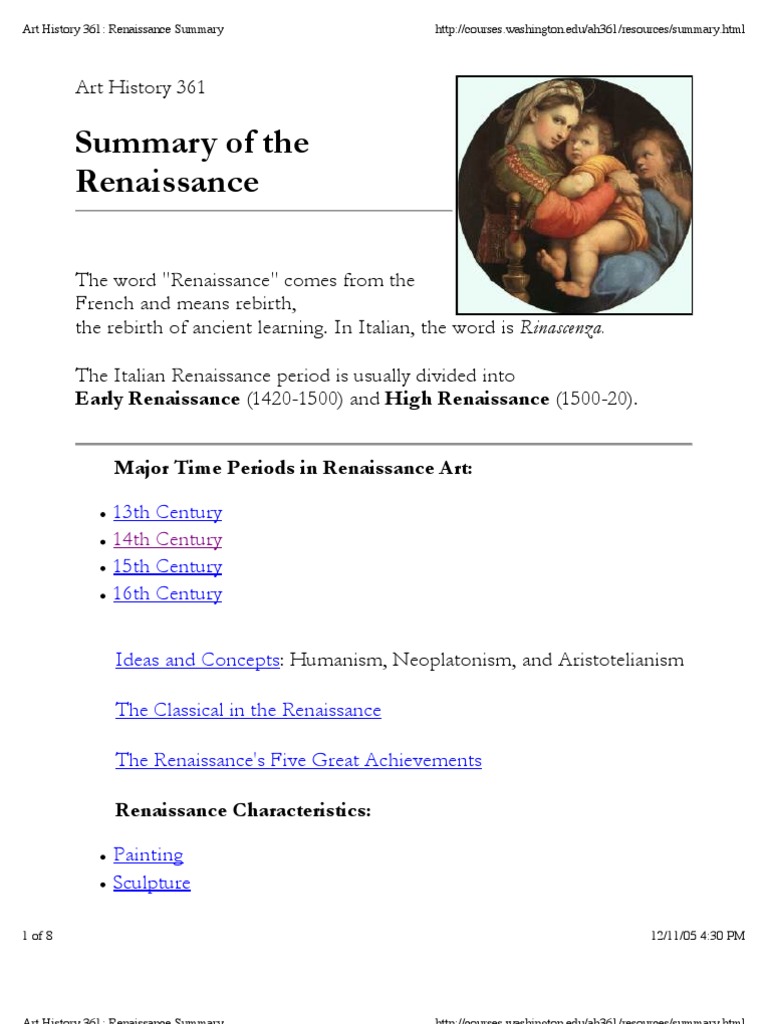 Overview of the Renaissance Period | PDF | Neoplatonism | Renaissance