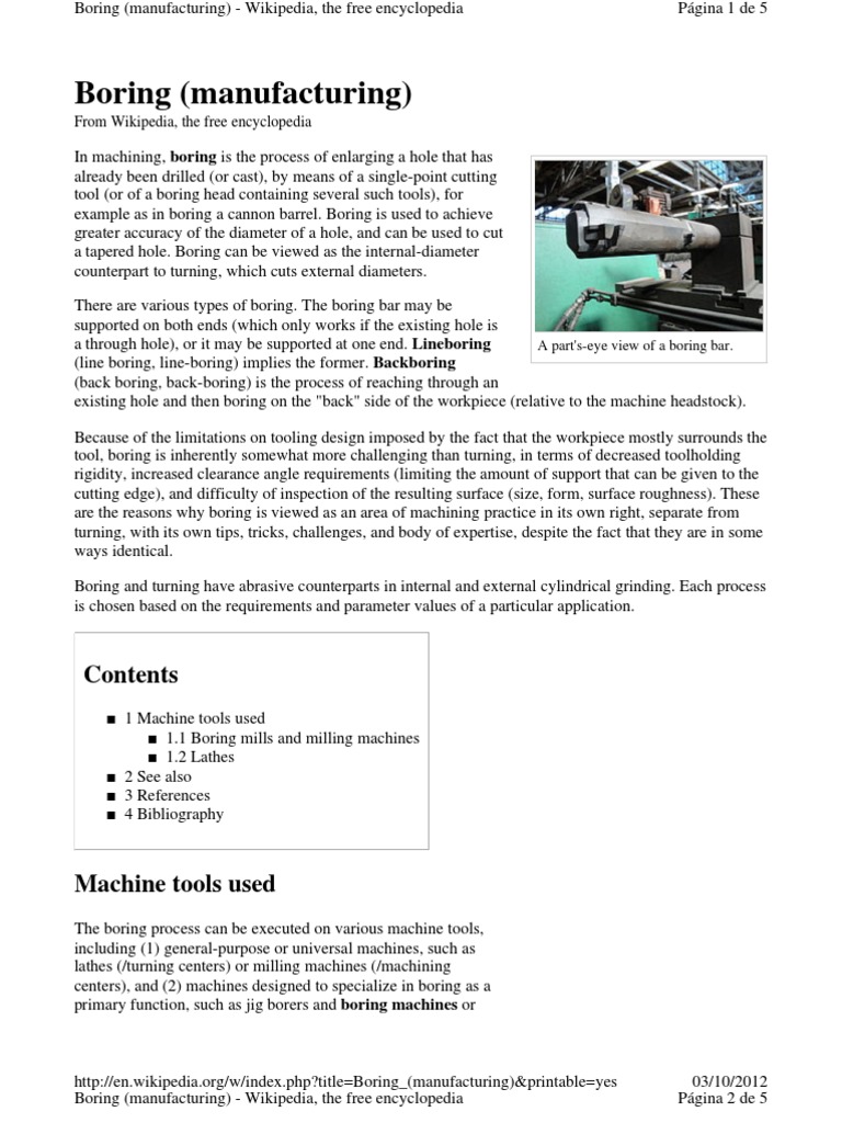 Boring | PDF | Industrial Processes | Industries