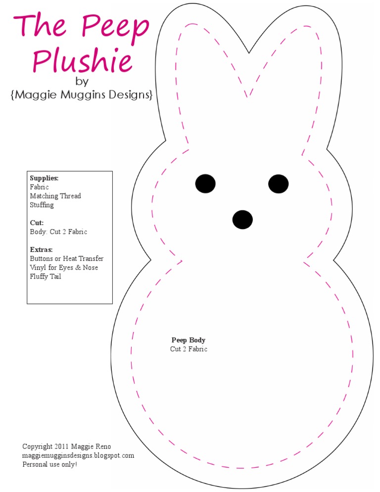 The Peep Plushie Pattern PDF | PDF
