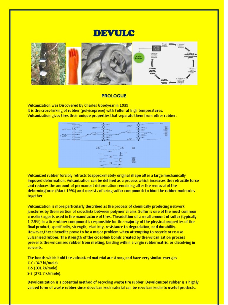 Rubber Devulcanization Methods Explained | PDF | Cross Link | Natural ...