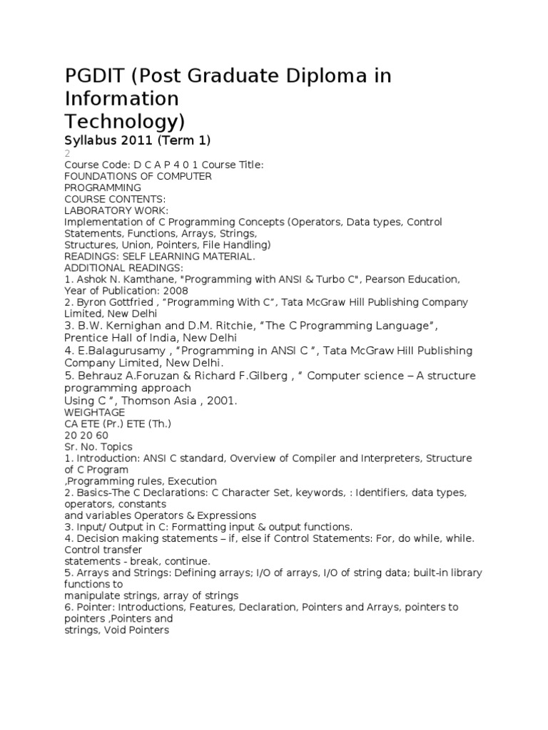 Pgdit | PDF | C (Programming Language) | Computer Network