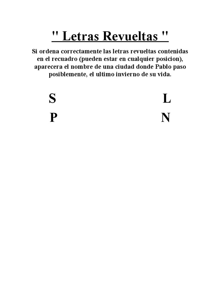 Dinamica Letras Revueltas | PDF