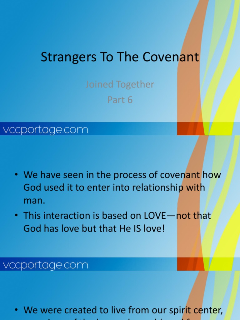 Strangers To The Covenant: Joined Together | PDF | Covenant (Biblical ...