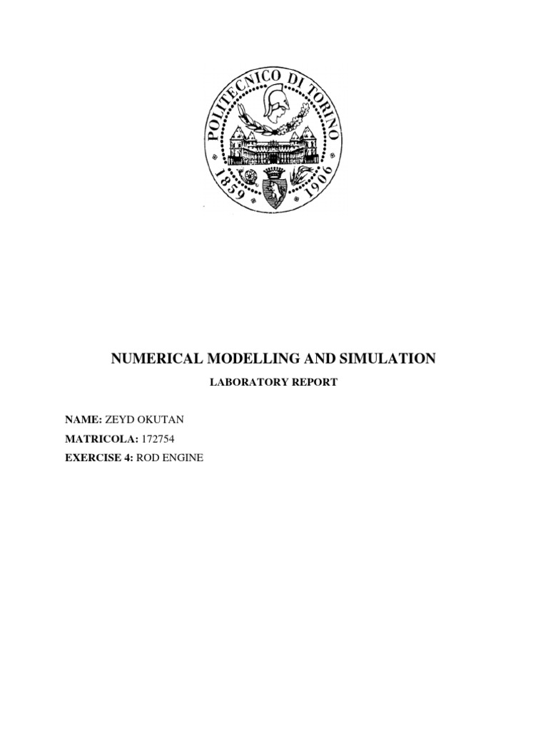 Numerical Modelling and Simulation: Laboratory Report | PDF | Internal Combustion Engine | Gases