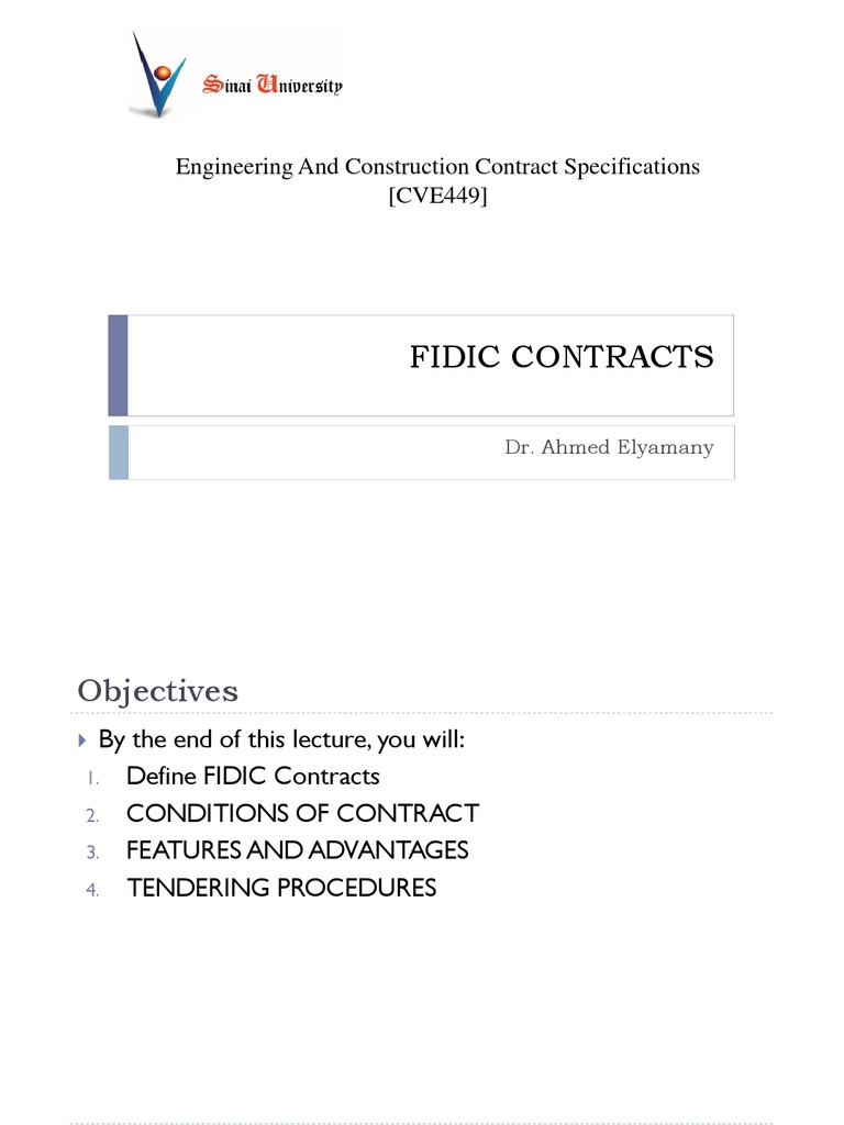 Fidic Contracts | Procurement | Construction Bidding | Free 30-day ...