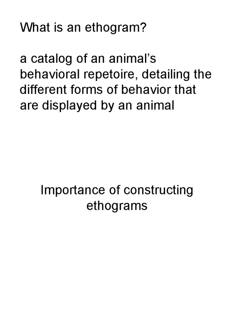 What Is An Ethogram | PDF | Cognitive Science | Psychological Concepts