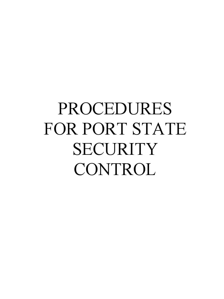 Procedures For Port State Security Control | PDF | Security Guard ...
