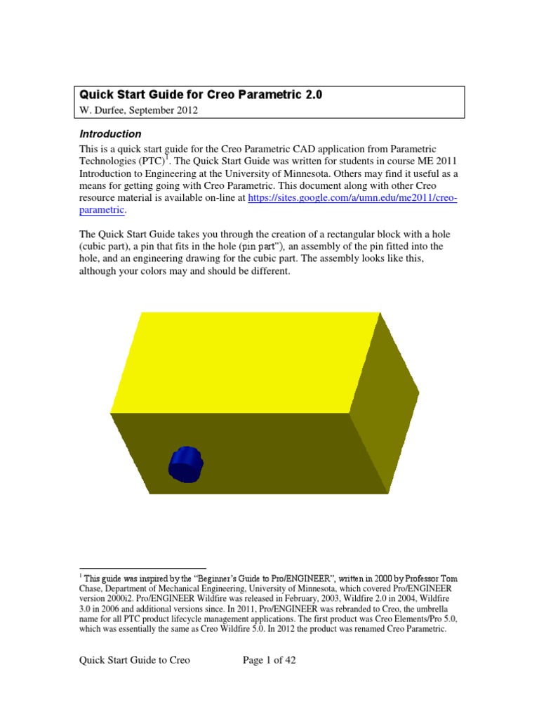Quick Start Guide Creo Parametric | PDF | Portable Document Format ...