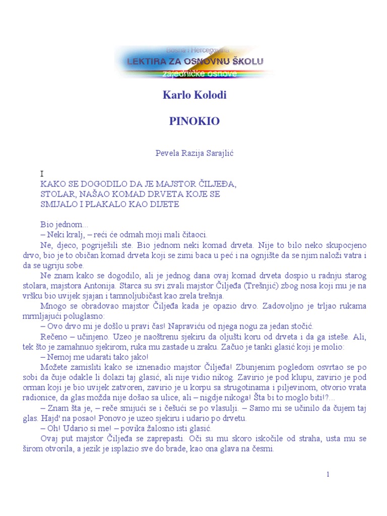 Karlo Kolodi Pinokio | PDF