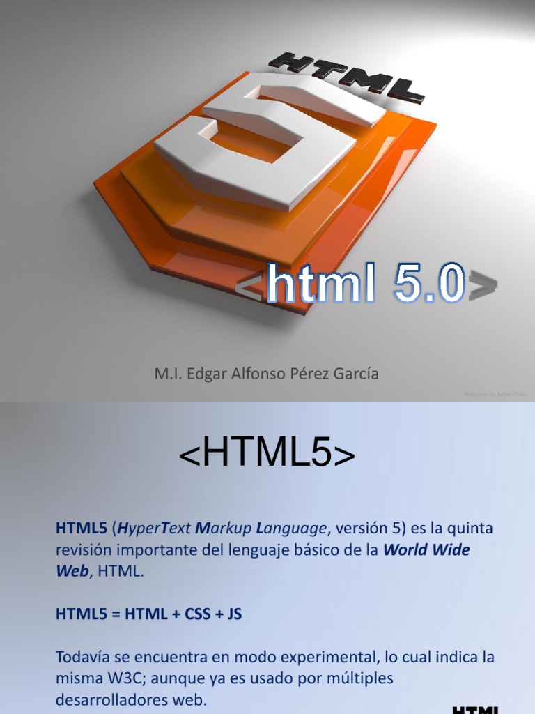 Introducción a las características y ventajas de HTML5 | PDF | HTML | Script Java