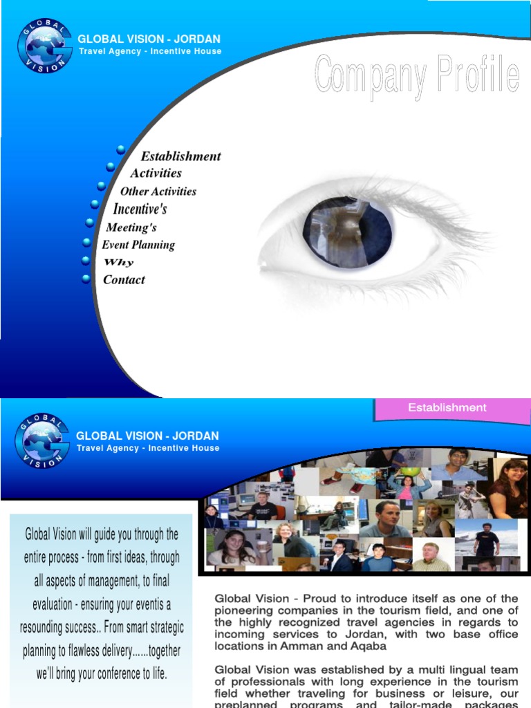 Global Vision Travel, Company Profile Jordan | PDF | Tourism | Travel ...