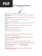 Class 10 Science: Light PYQs and Notes | PDF | Mirror | Optics