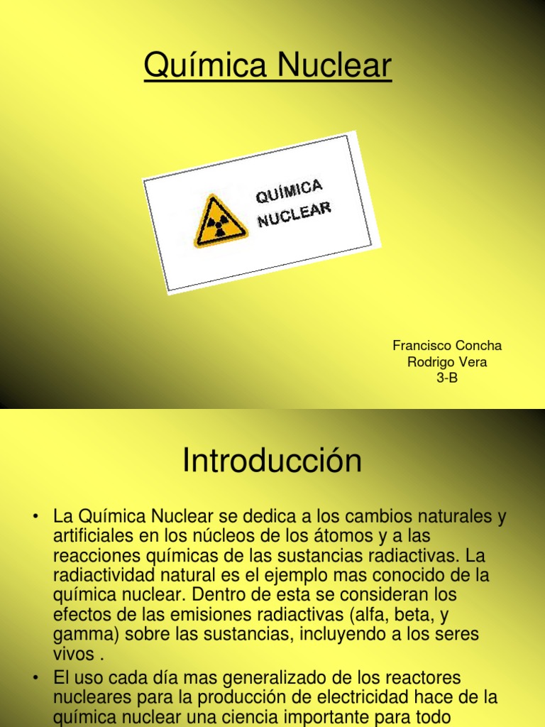 Quimica Nuclear | PDF | La energía nuclear | Quimica nuclear