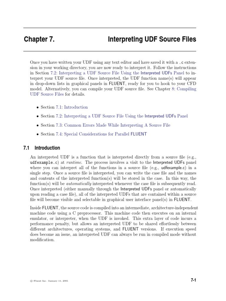 Interpreting UDF Source Files: C Fluent Inc. January 11, 2005 | PDF ...