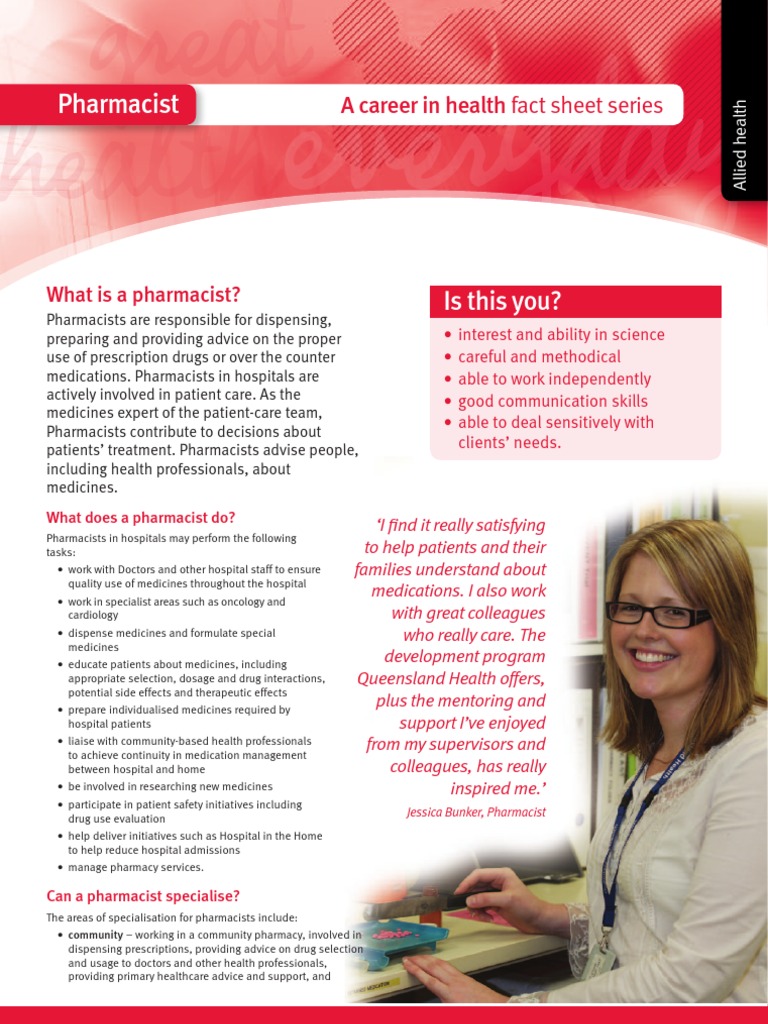 Pharmacist | PDF | Pharmacy | Pharmacist