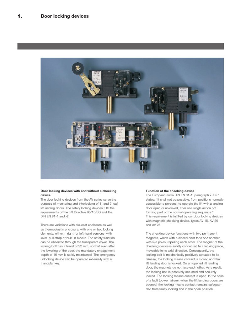 Locking Device | PDF | Lock (Security Device) | Door