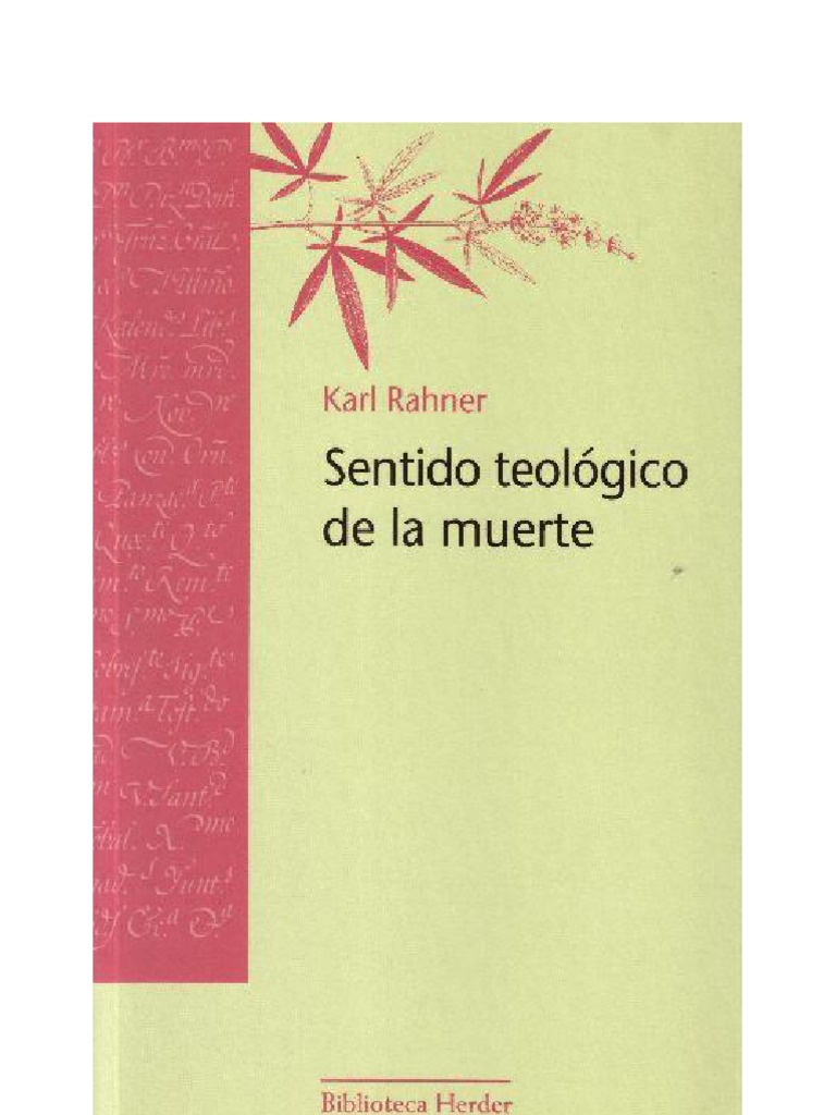 Sentido Teológico de La Muerte - K.Rahner | PDF | Alma | Muerte