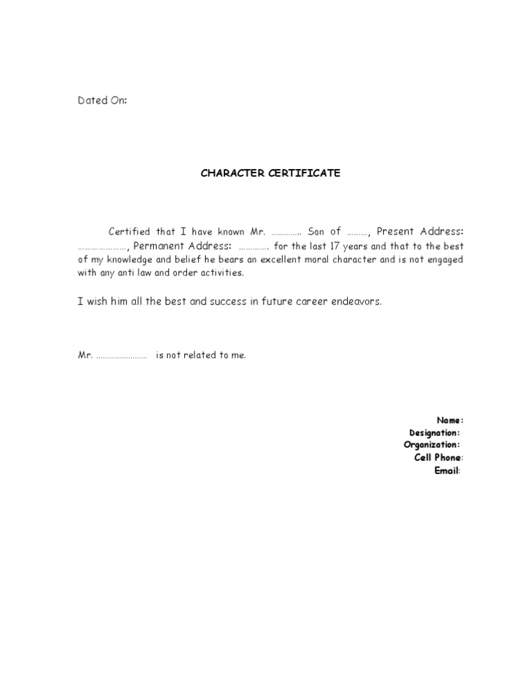 Character Certificate Verification | PDF | Law