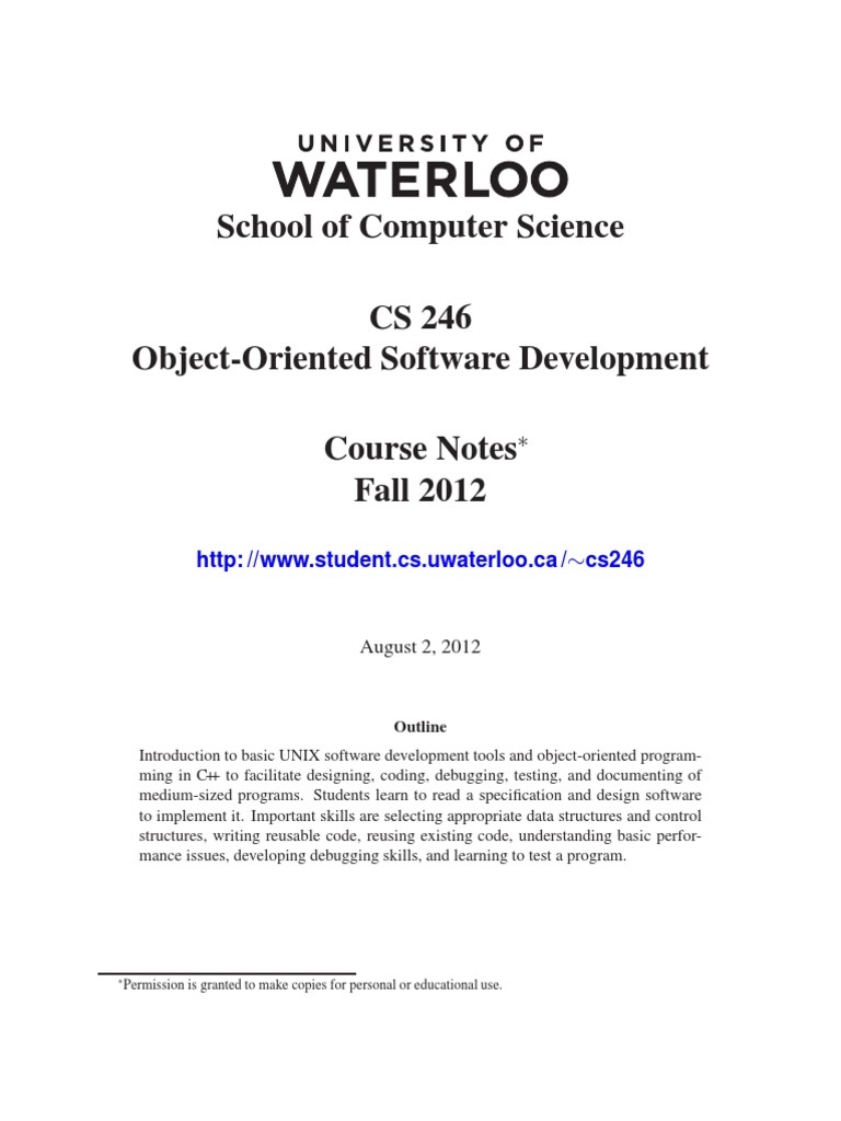 School of Computer Science: August 2, 2012 | PDF | Command Line ...