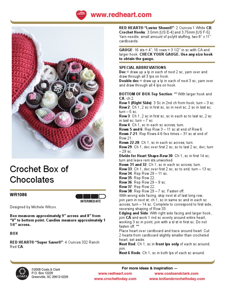 Crochet Box of Chocolates | Download Free PDF | Crochet | Textile Arts