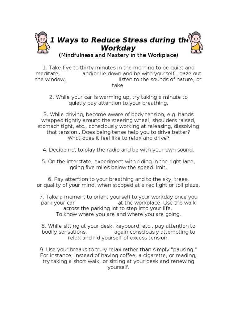 21 Ways To Reduce Stress | PDF | Self-Improvement