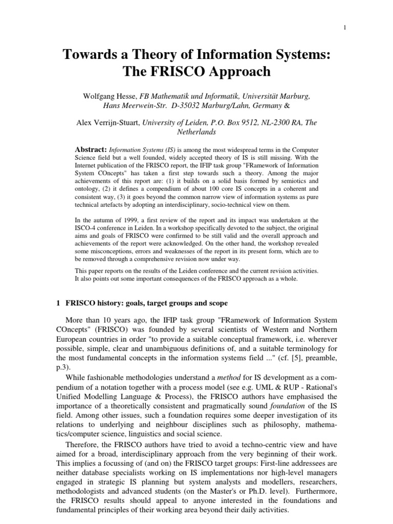 Frisco Hvs 00 | PDF | Concept | Conceptual Model