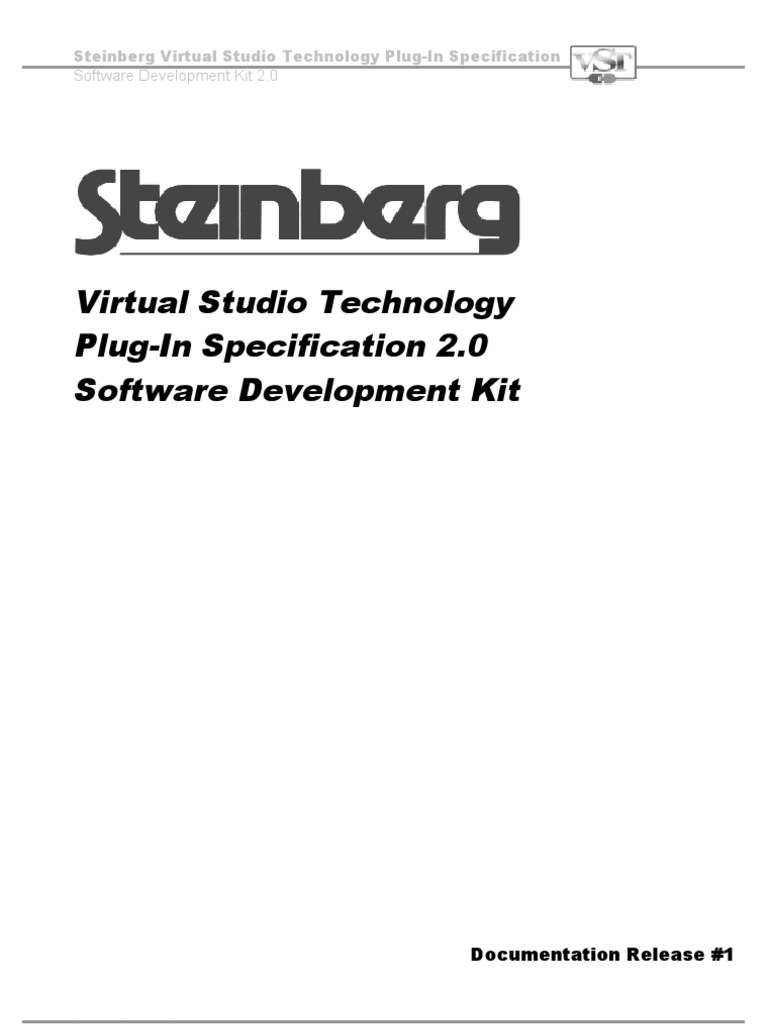 Virtual Studio Technology Plug-In Specification 2.0 Software ...