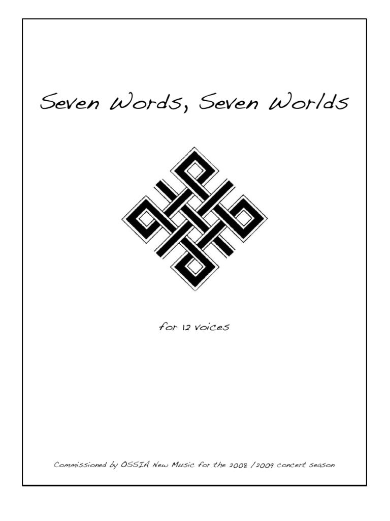 Seven Words, Seven Worlds | PDF | Performing Arts | Elements Of Music