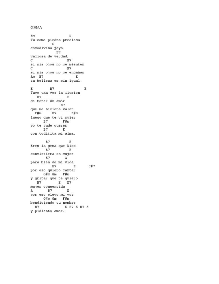 Acordes Gema | PDF