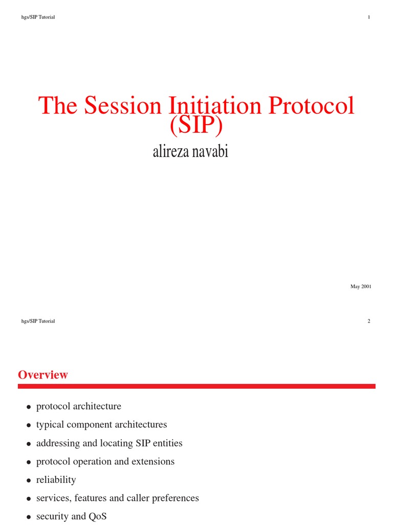 Sip Protocol | PDF | Session Initiation Protocol | Proxy Server