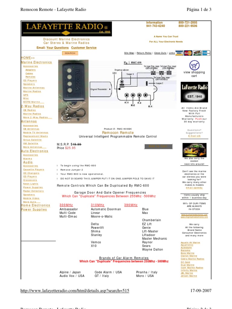 REMOCON RM600 User Manual | PDF | Radio | Transmitter