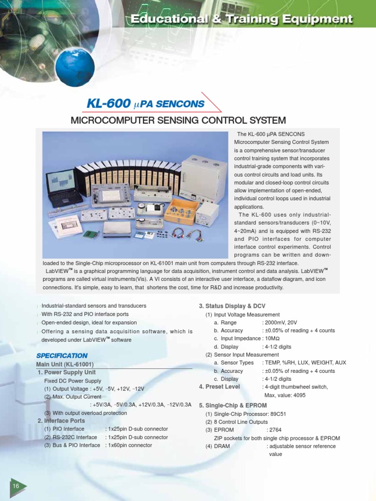 KL 600 | PDF | Power Supply | Analog To Digital Converter