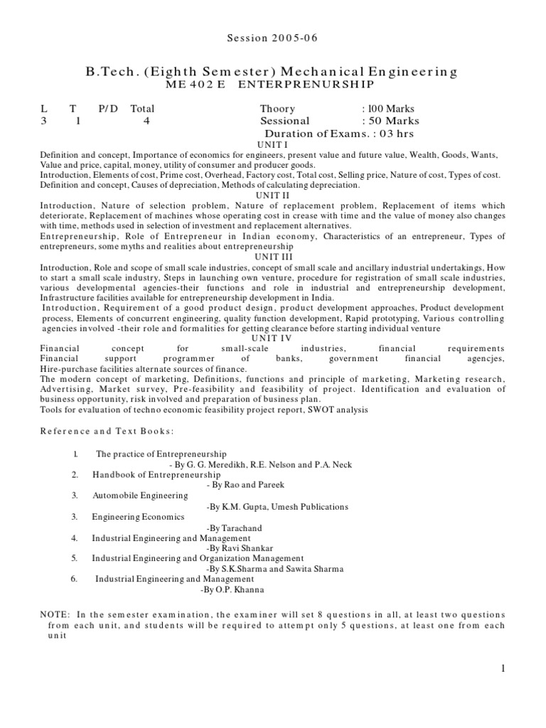 Mechanical Engineering Syllabus Kurukshetra University | PDF | Nuclear ...