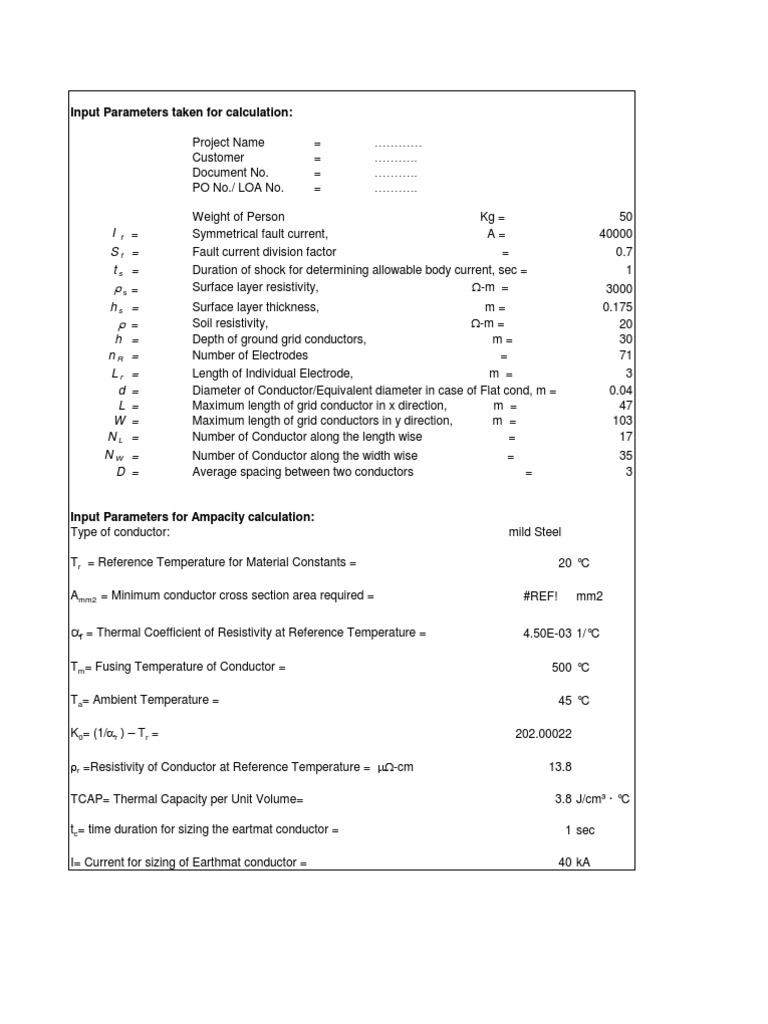 Earthing Design SOFTWARE - REV01 | PDF | Electrical Resistivity And ...