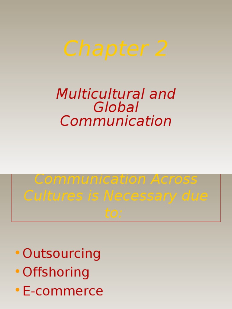 Multicultural and Global Communication | PDF | Multiculturalism ...
